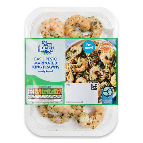 Ready to Eat Basil Pesto Marinated King Prawns | ALDI UK